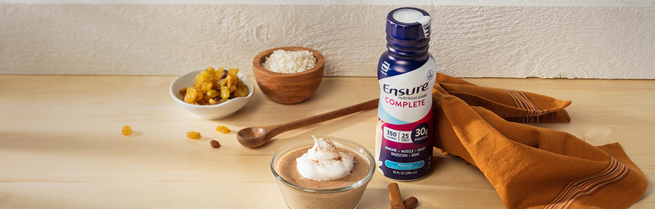 Ensure® COMPLETE Creamy Rice Pudding Recipe | Ensure®