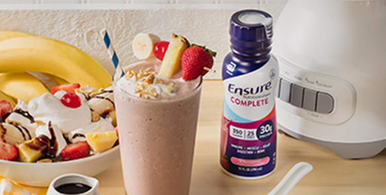 Ensure® COMPLETE Banana Split Smoothie Recipe | Ensure®