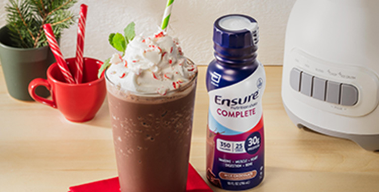 Ensure® COMPLETE Dark Chocolate Peppermint Recipe | Ensure®